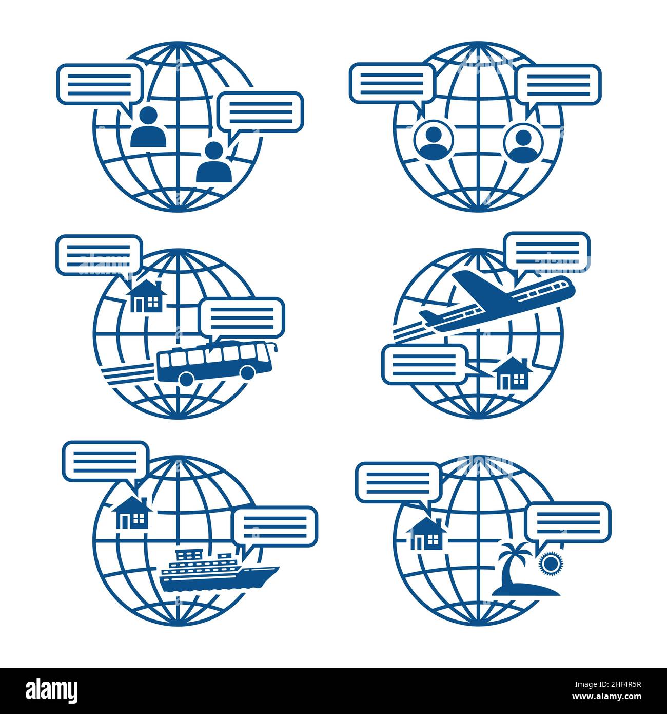 Global conversation icons set. Speech, bubble, chat, earth, globe ... Global conversation icons set. Speech, bubble, chat, earth, globe ...