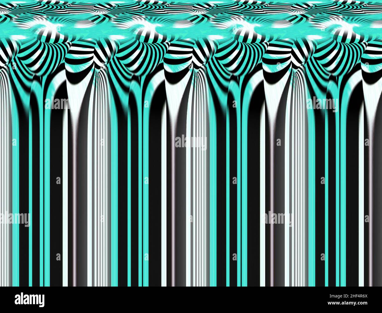 3D illustration of colorful banner with blended abstract curve shapes ...