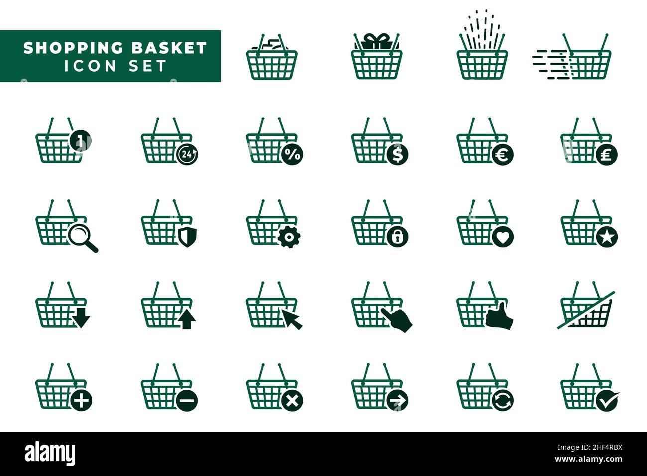 Shopping basket icon set. Collection of shopping basket icon. Vector ...