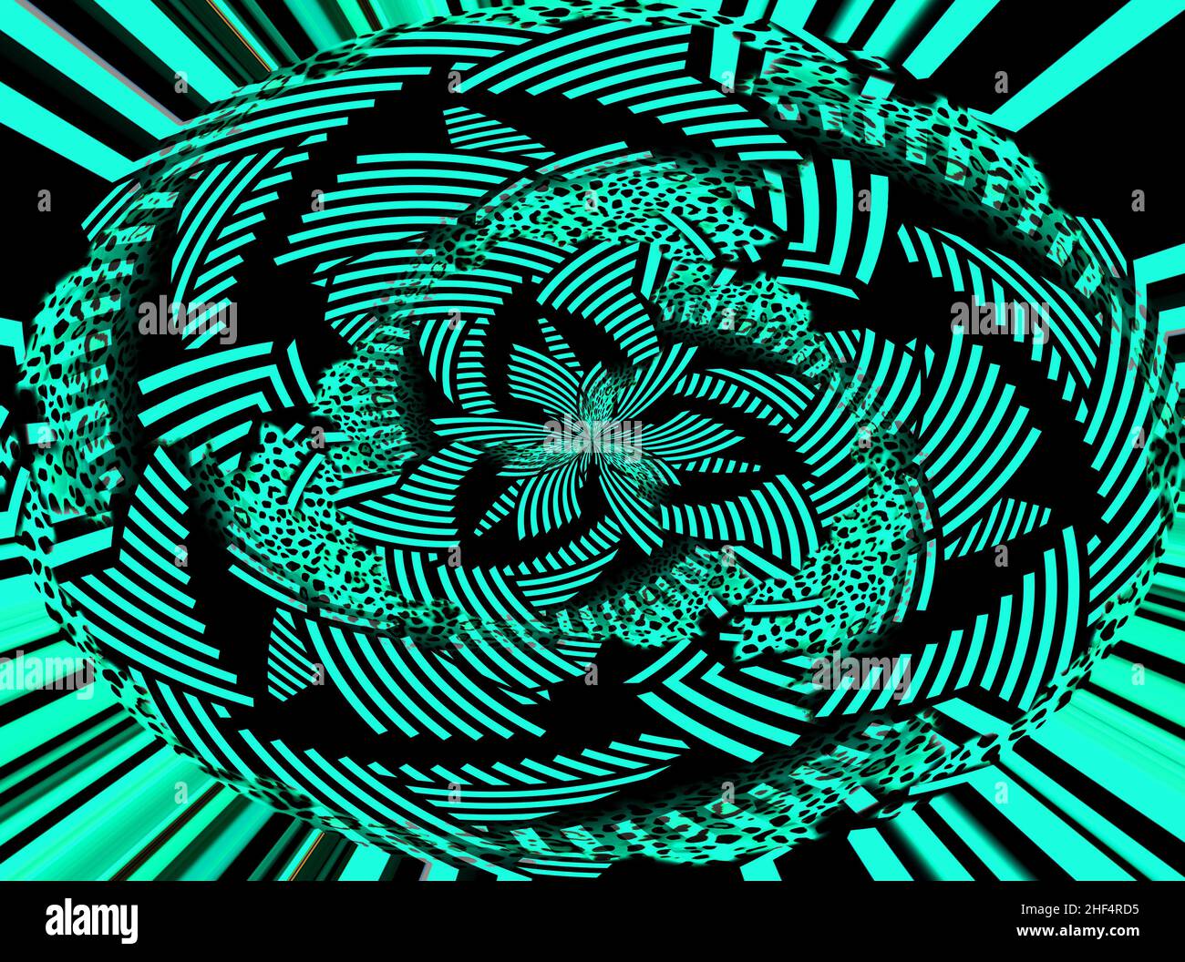 3D illustration of colorful banner with blended abstract curve shapes ...
