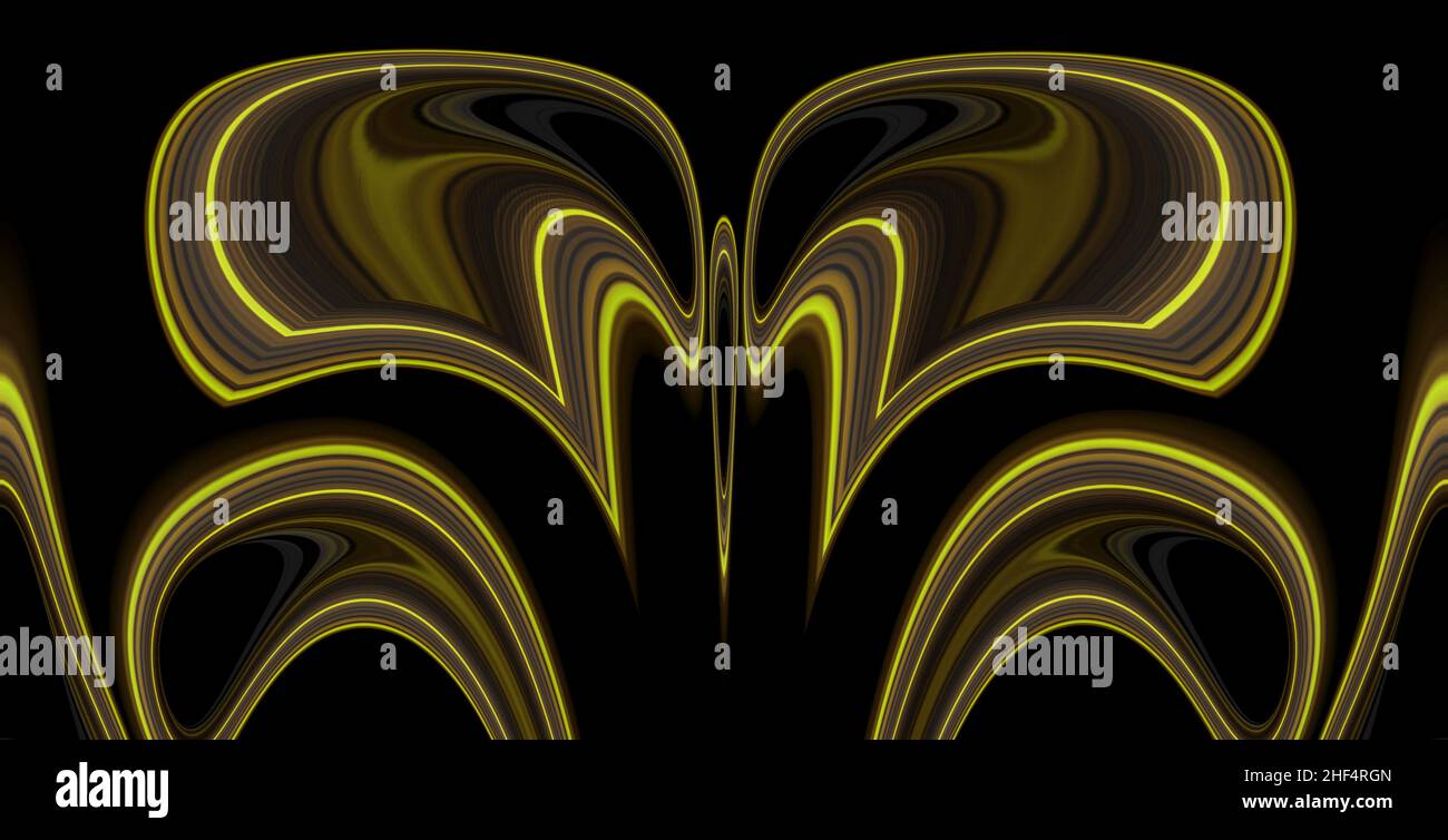 3D illustration of colorful banner with blended abstract curve shapes ...