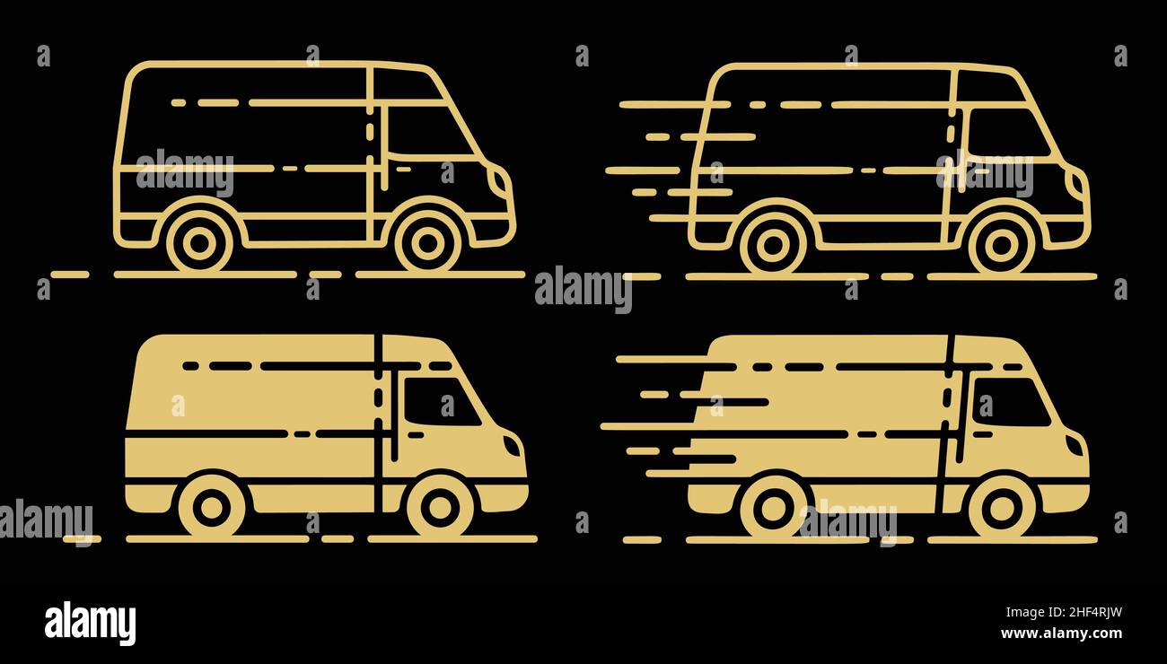 Commercial van icon. Delivery van icon. Vector and illustration Stock ...