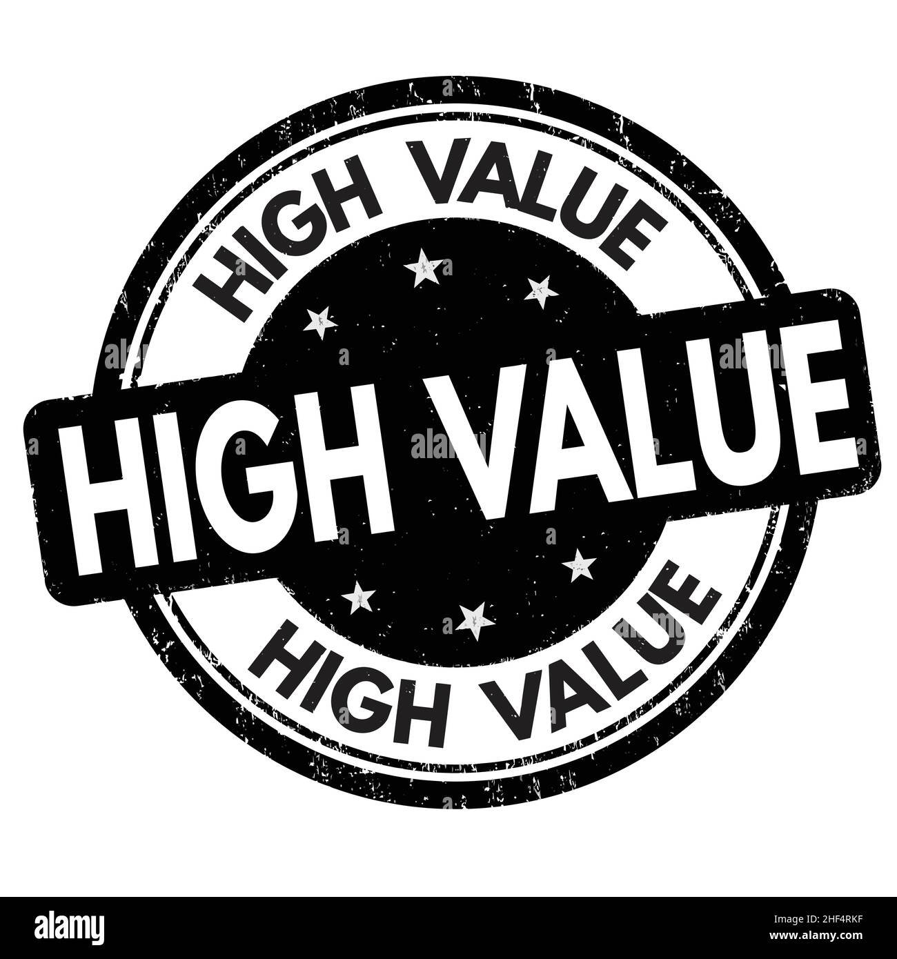 High value grunge rubber stamp on white background, vector illustration ...