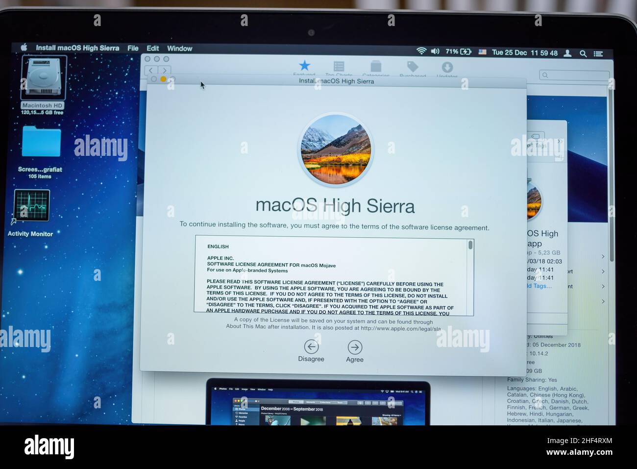 Paris, France - Dec 25, 2018: Close-up of Apple MacBook Pro laptop ...