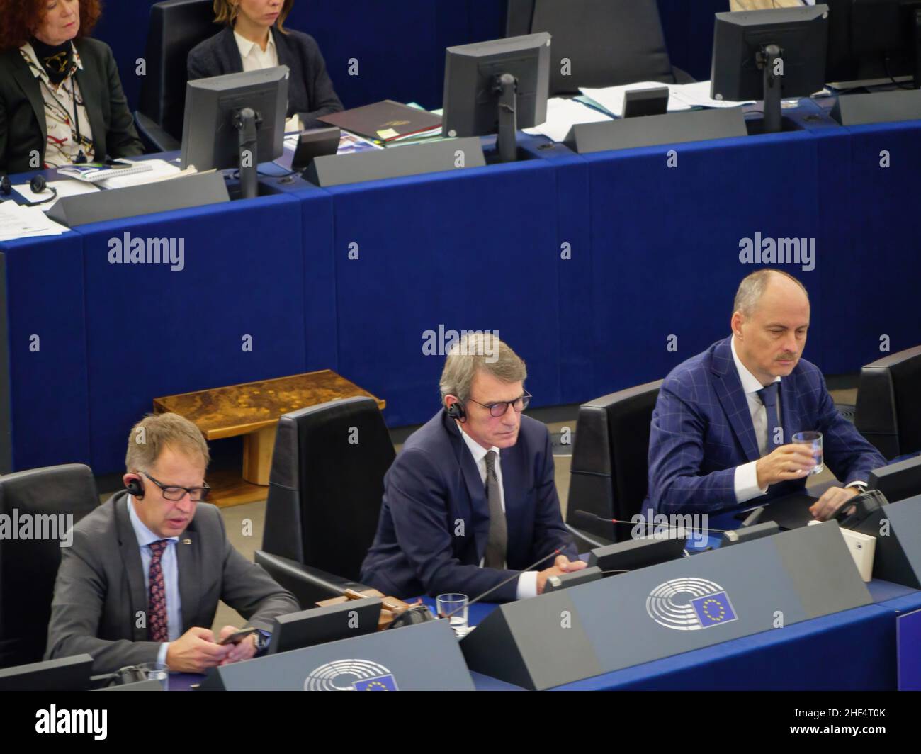 Strasbourg, France - Dec 18, 2019: European Parliament President David ...