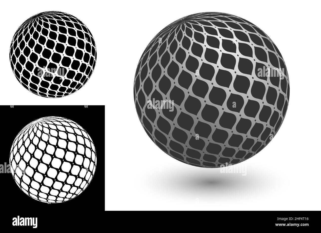 decorative sphere with Oriental ornament with diamonds and dots. Design ...