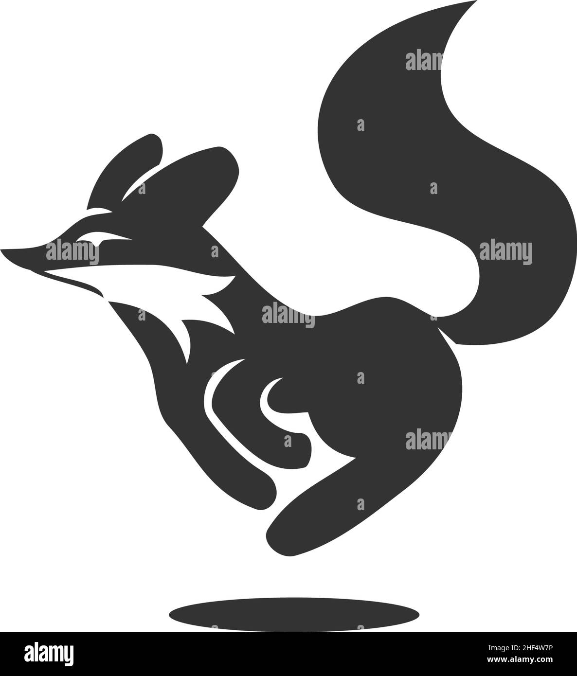 Fox Run Icon Illustration Brand Identity Stock Vector Image & Art - Alamy
