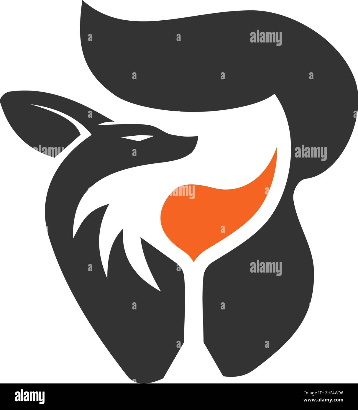 Fox Drink Cup Restaurant Icon Illustration Brand Identity Stock Vector ...