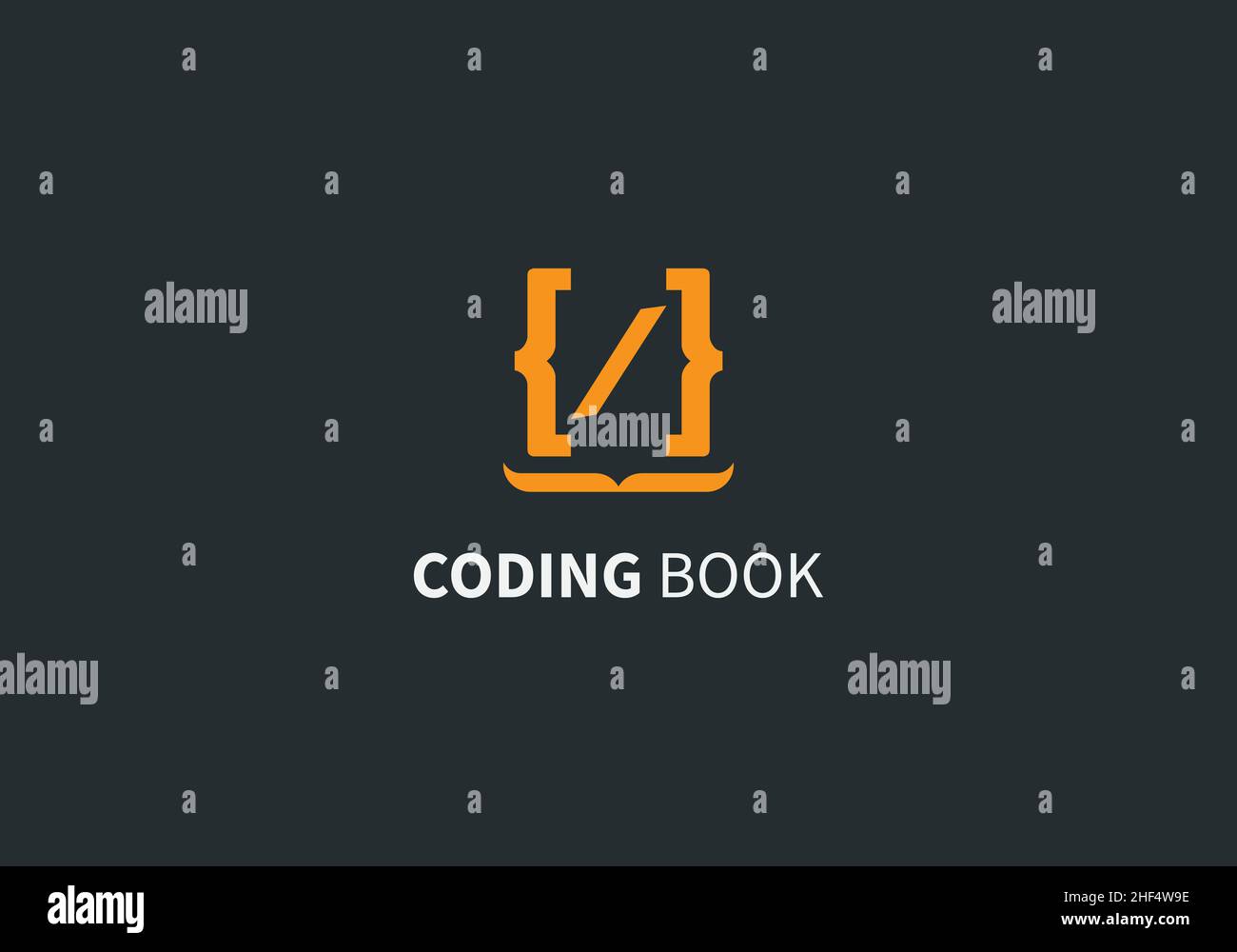 coding book logo design template Stock Vector Image & Art - Alamy