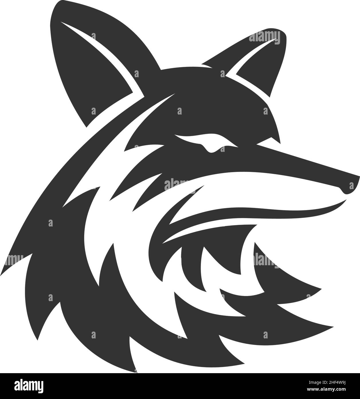 Fox Head Icon Illustration Brand Identity Stock Vector Image & Art - Alamy