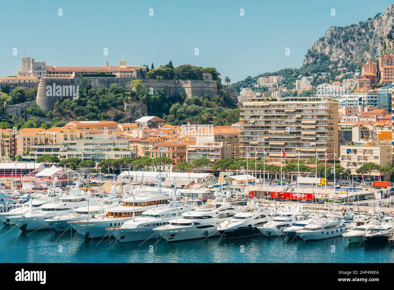 White Yachts Of Different Sizes Are Moored At City Pier and Royal ...