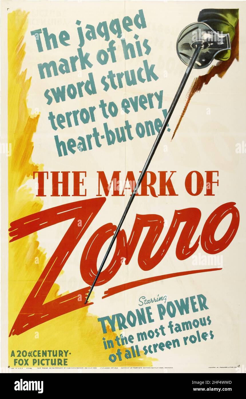 THE MARK OF ZORRO (1940), directed by ROUBEN MAMOULIAN. Credit: 20TH ...