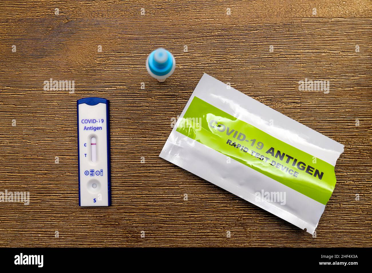 COVID-19 rapid antigen test provided by government and showing negative ...