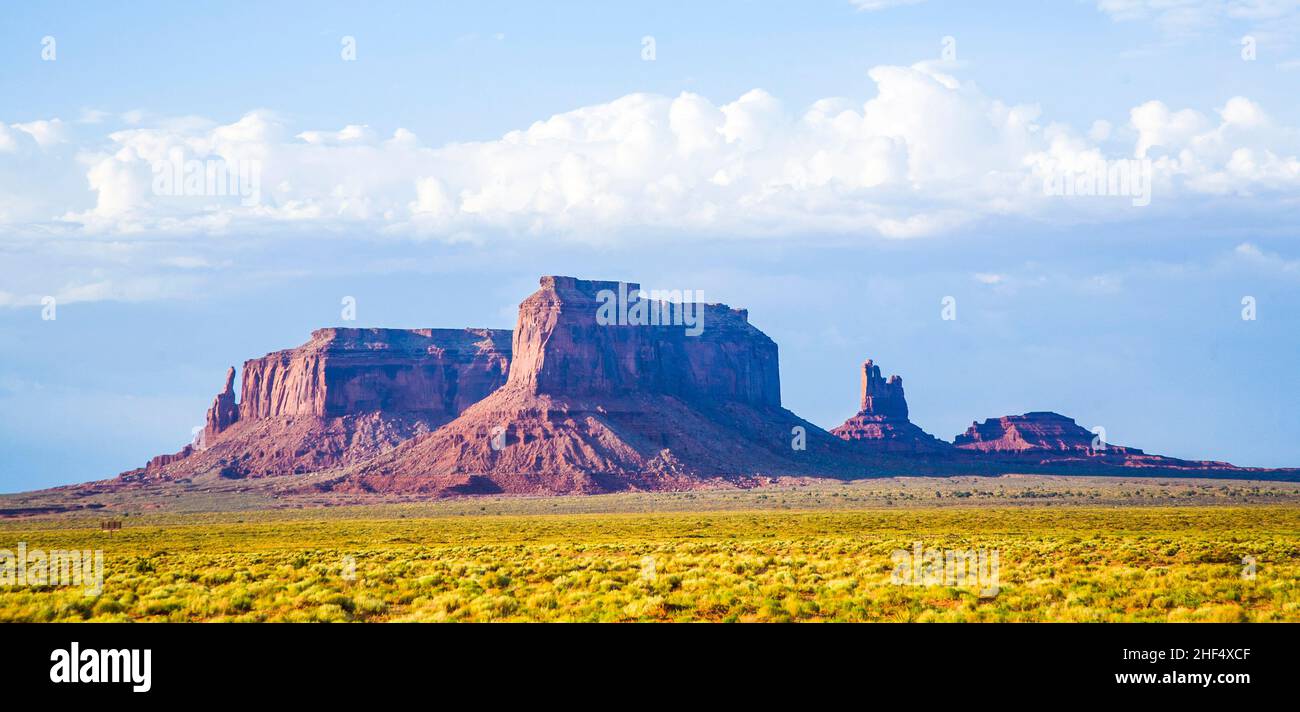 scenic rock formations at monument valley Stock Photo - Alamy