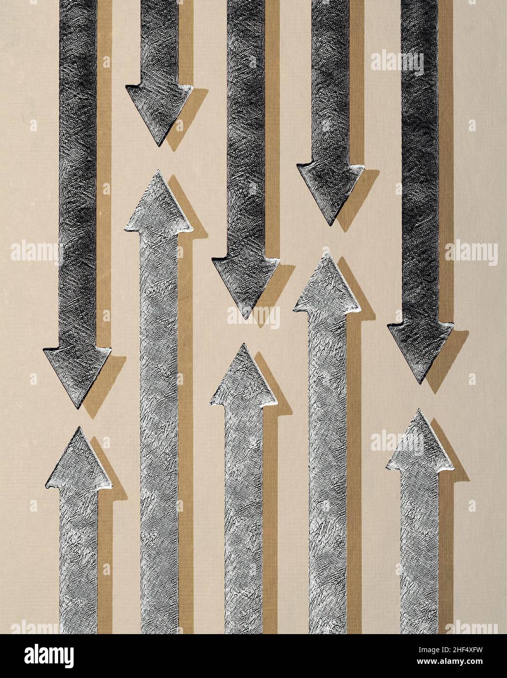 Arrows in a row hi-res stock photography and images - Alamy