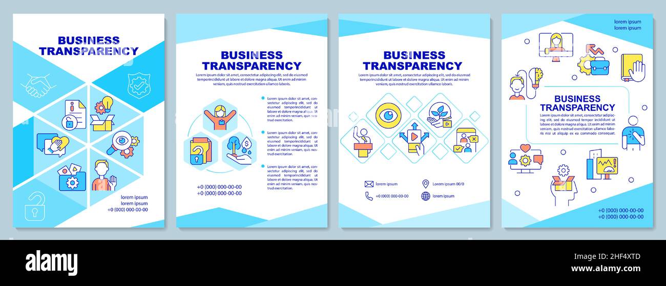Business transparency blue brochure template Stock Vector Image & Art ...