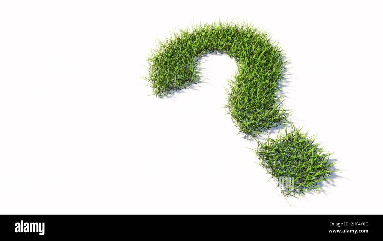 Grass question mark sign shape Cut Out Stock Images & Pictures - Alamy