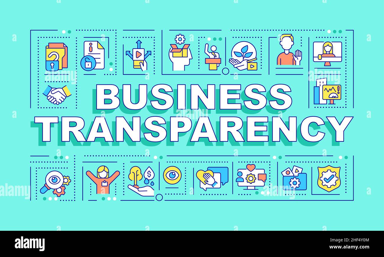 Business transparency word concepts green banner Stock Vector Image ...
