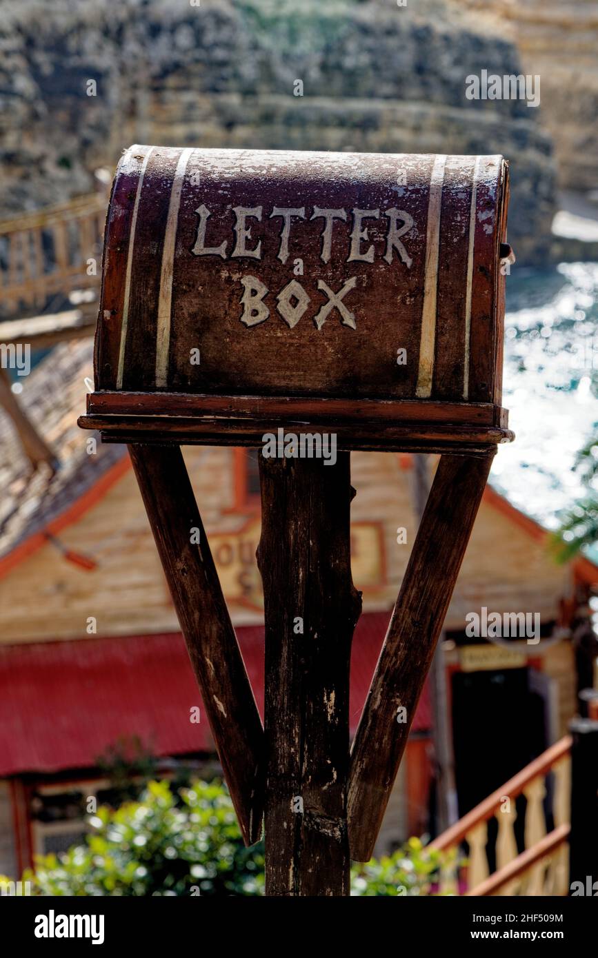 Letter Box in Popeye Village in Anchor Bay - Sweethaven Village - Malta ...