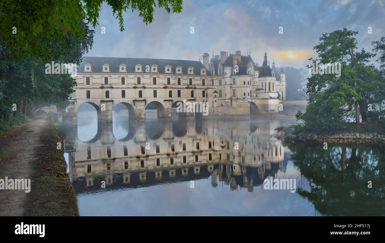 Chenonceau castle bridge images hi-res stock photography and images - Alamy