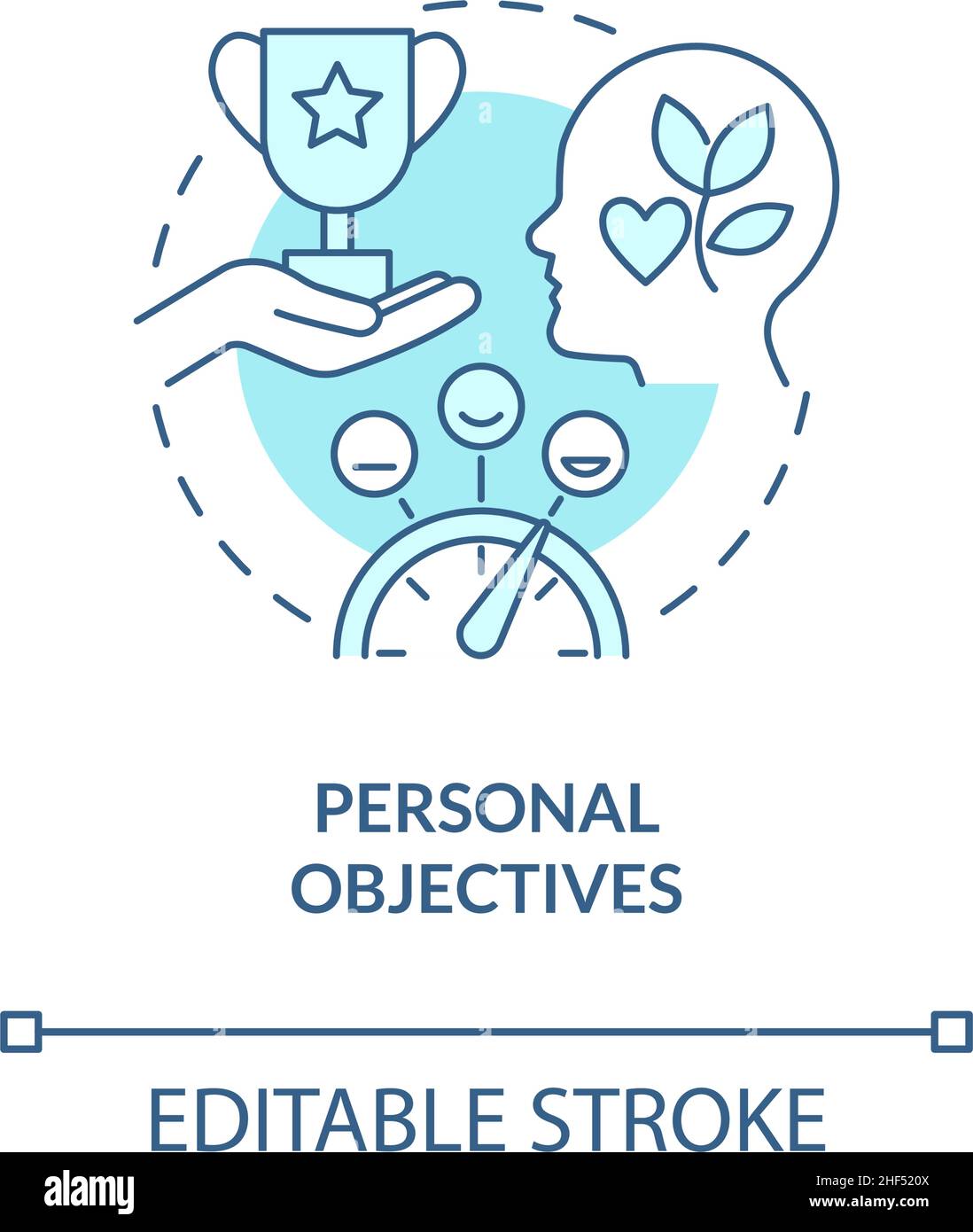 Personal objectives turquoise concept icon Stock Vector Image & Art - Alamy