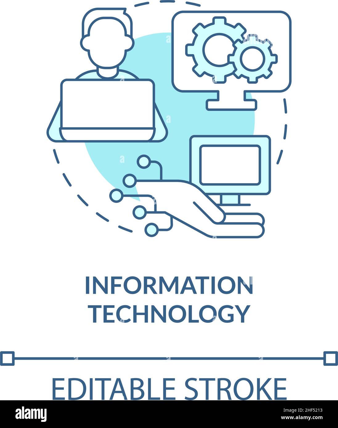 Information technology turquoise concept icon Stock Vector Image & Art - Alamy