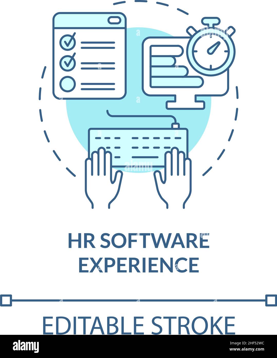 HR software experience turquoise concept icon Stock Vector Image & Art ...