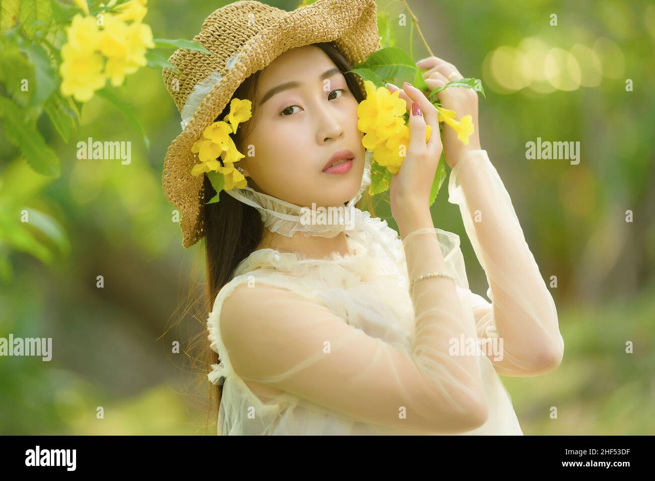 Ho Chi Minh city, Viet Nam: Portrait of a beautiful Vietnamese girl in ...