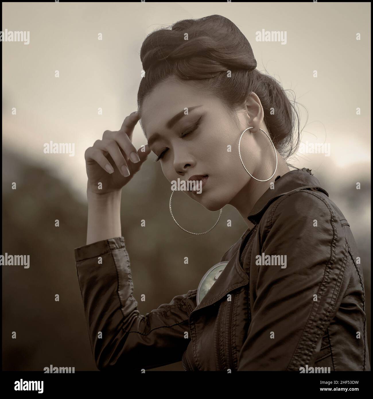 Ho Chi Minh city, Viet Nam: Portrait of a beautiful Vietnamese girl in ...