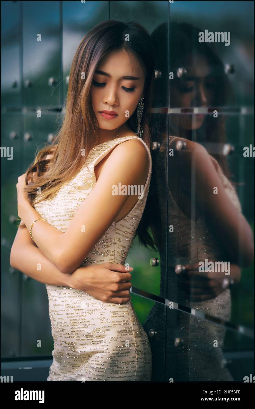 Ho Chi Minh city, Viet Nam: Portrait of a beautiful Vietnamese girl in ...