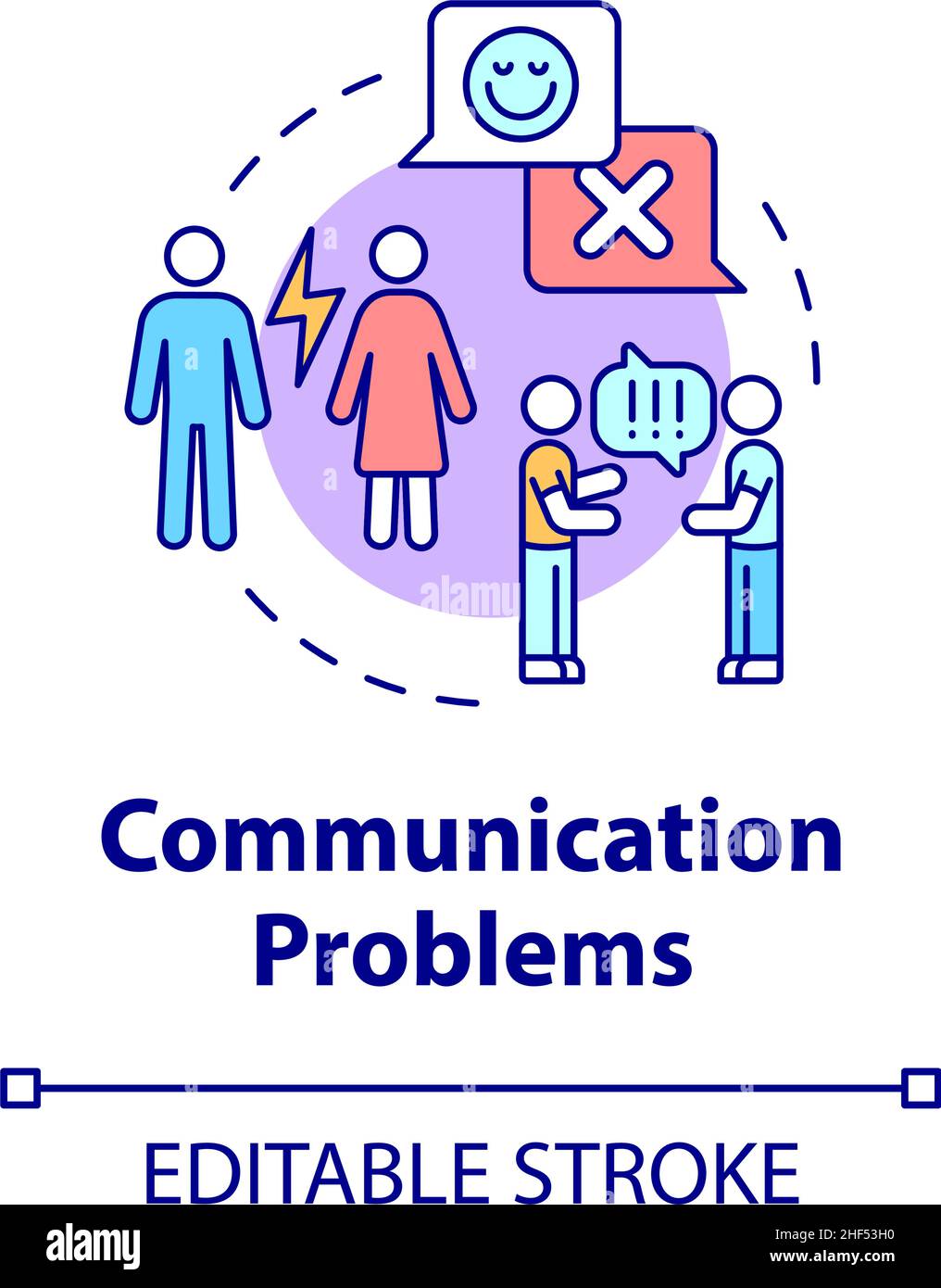 Communication problems concept icon Stock Vector Image & Art - Alamy