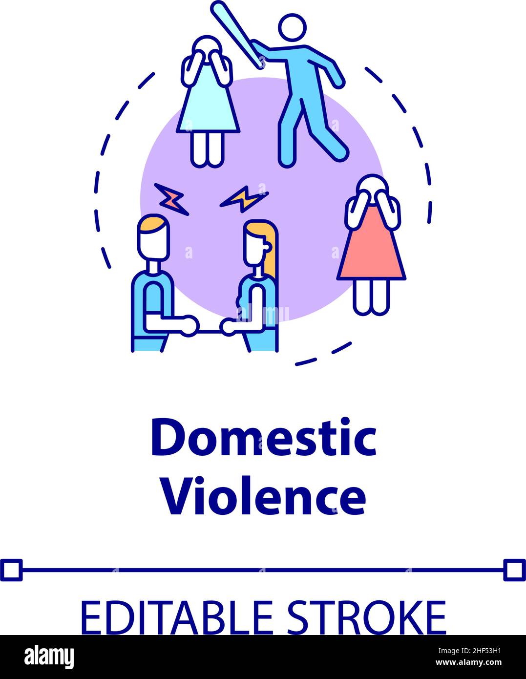 Domestic violence concept icon Stock Vector Image & Art - Alamy