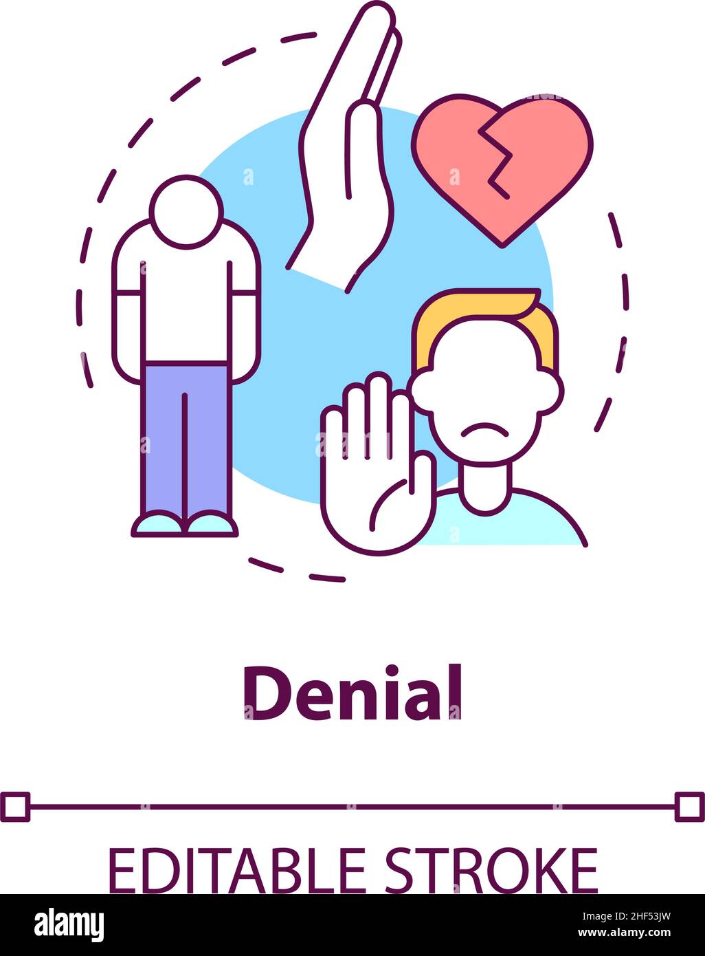 Denial concept icon Stock Vector Image & Art - Alamy