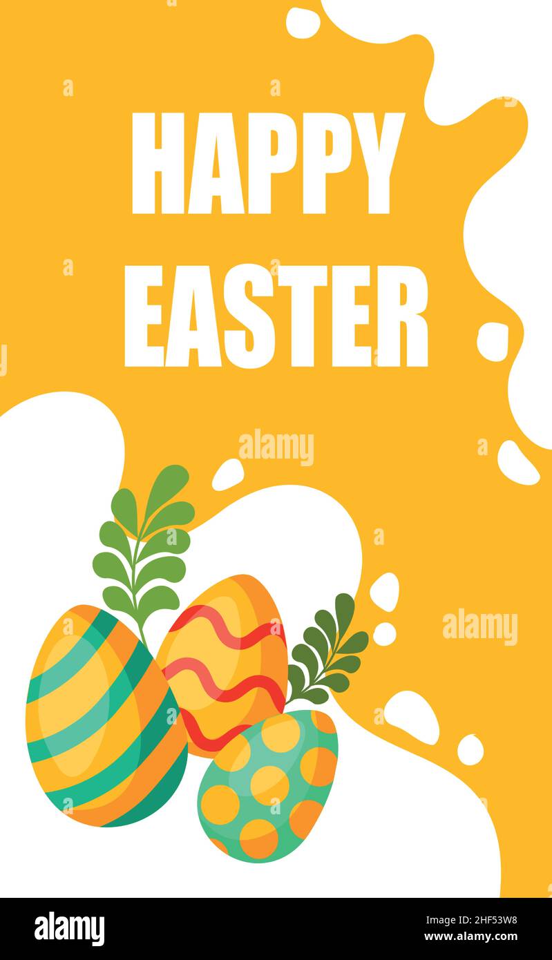 Happy Easter greeting card, flyer, poster - Vector illustration Stock ...