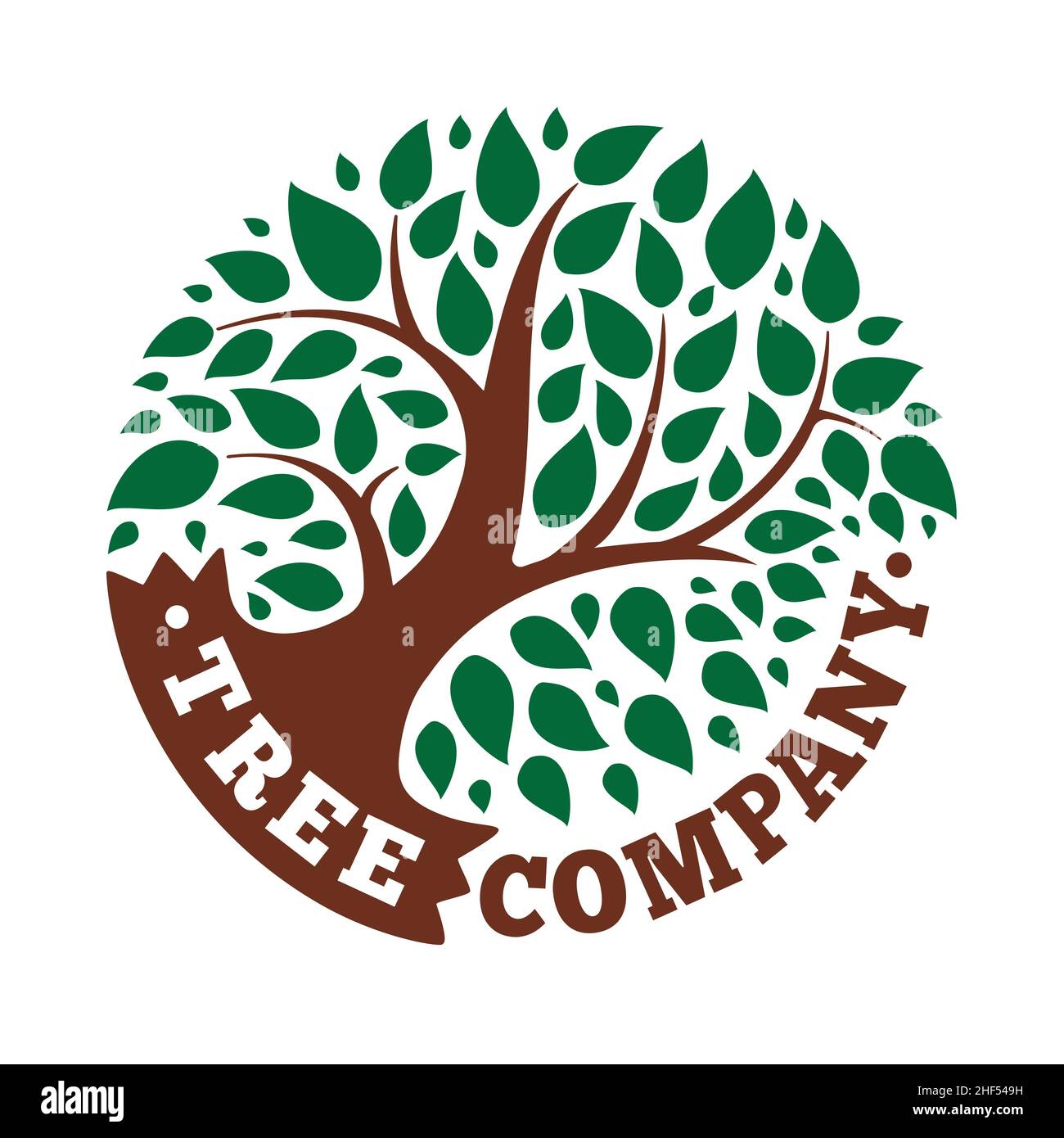 Modern and elegant tree logo design template. Vector and illustration ...