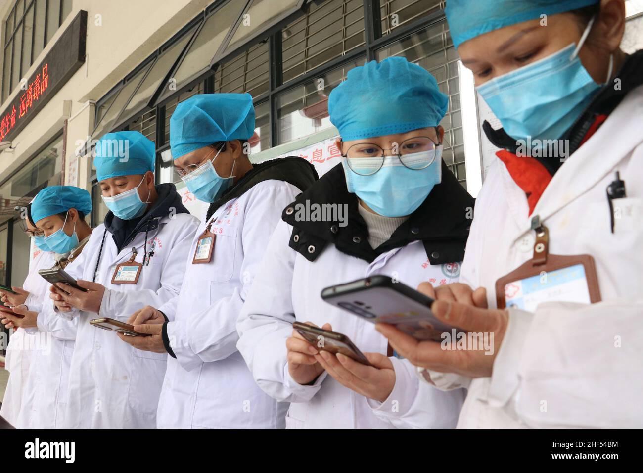 LIUZHOU, CHINA - JANUARY 14, 2022 - Medical workers carry out a large ... LIUZHOU, CHINA - JANUARY 14, 2022 - Medical workers carry out a large ...