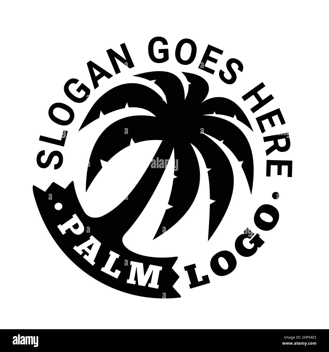Palm trees logo design template. Vector and illustration Stock Vector ...