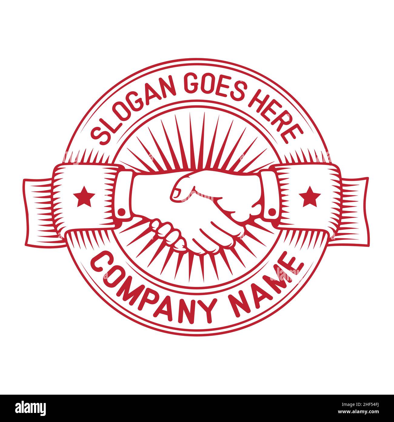 Handshake logo design template. Vector and illustration Stock Vector ...