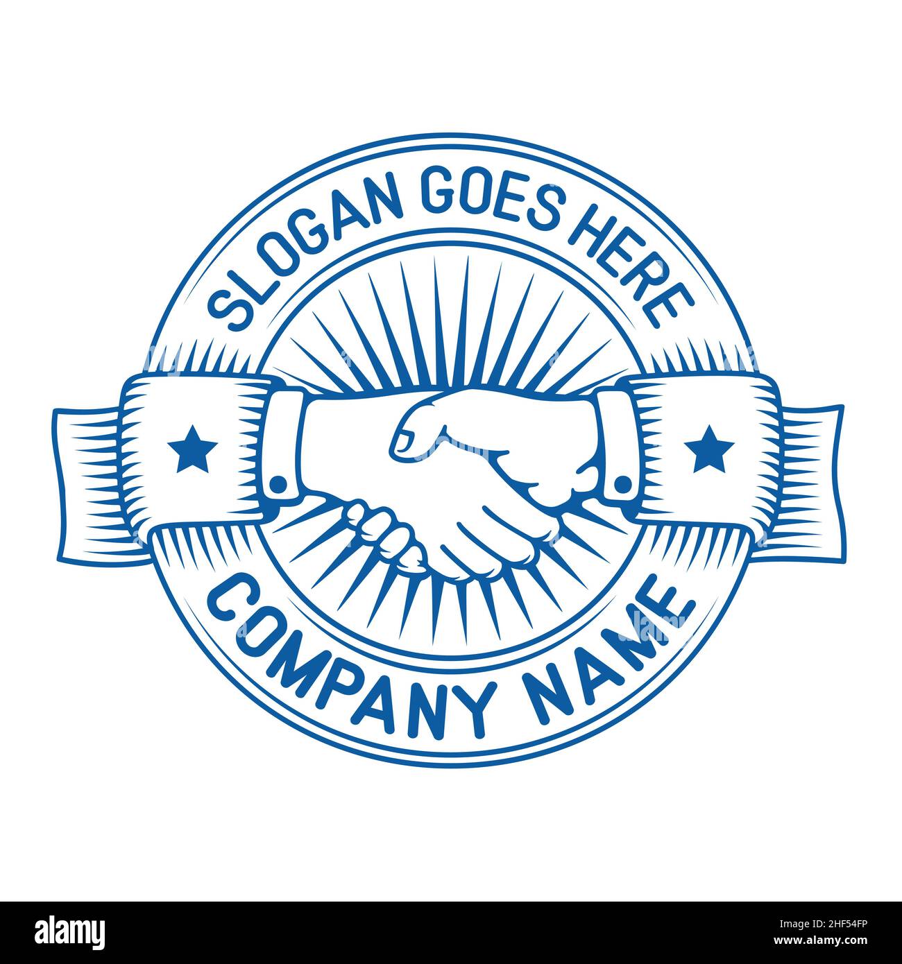 Handshake logo design template. Vector and illustration Stock Vector ...