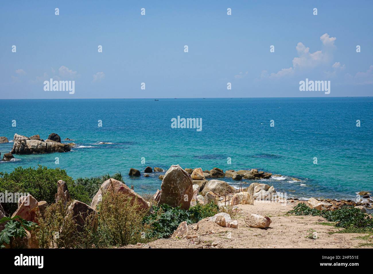 The view from The Rock Water Bay resort in Phan Thiet city, Vietnam ...