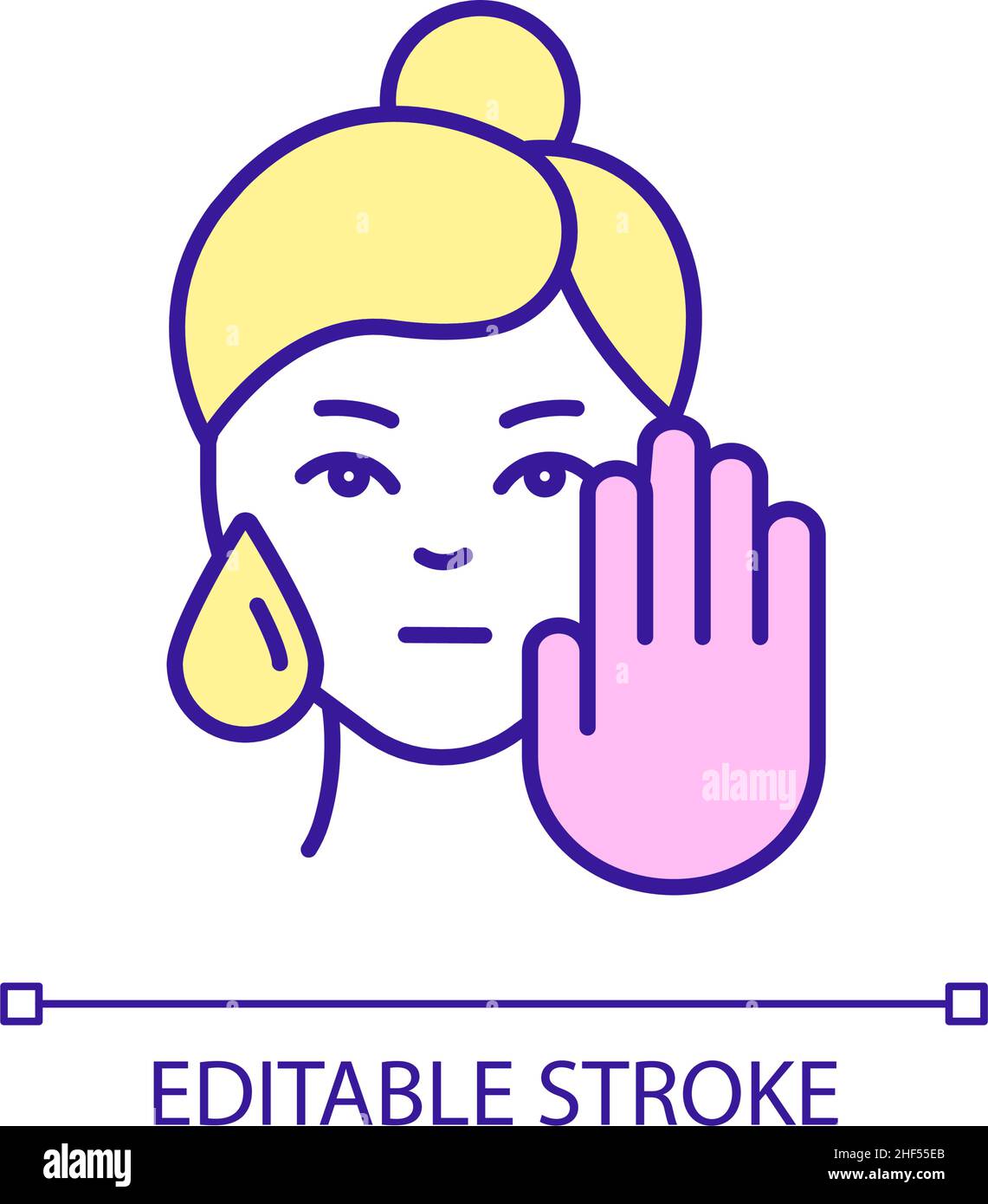 Avoid over moisturizing of skin RGB color icon Stock Vector Image & Art ...