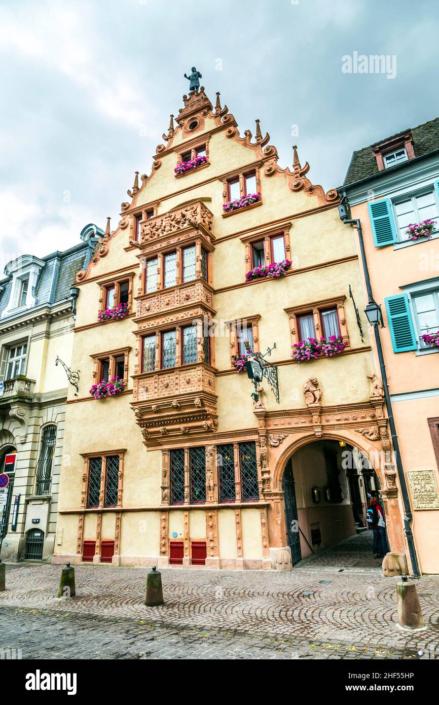 Maison des Tetes medieval house in the city of Colmar along the famous ...
