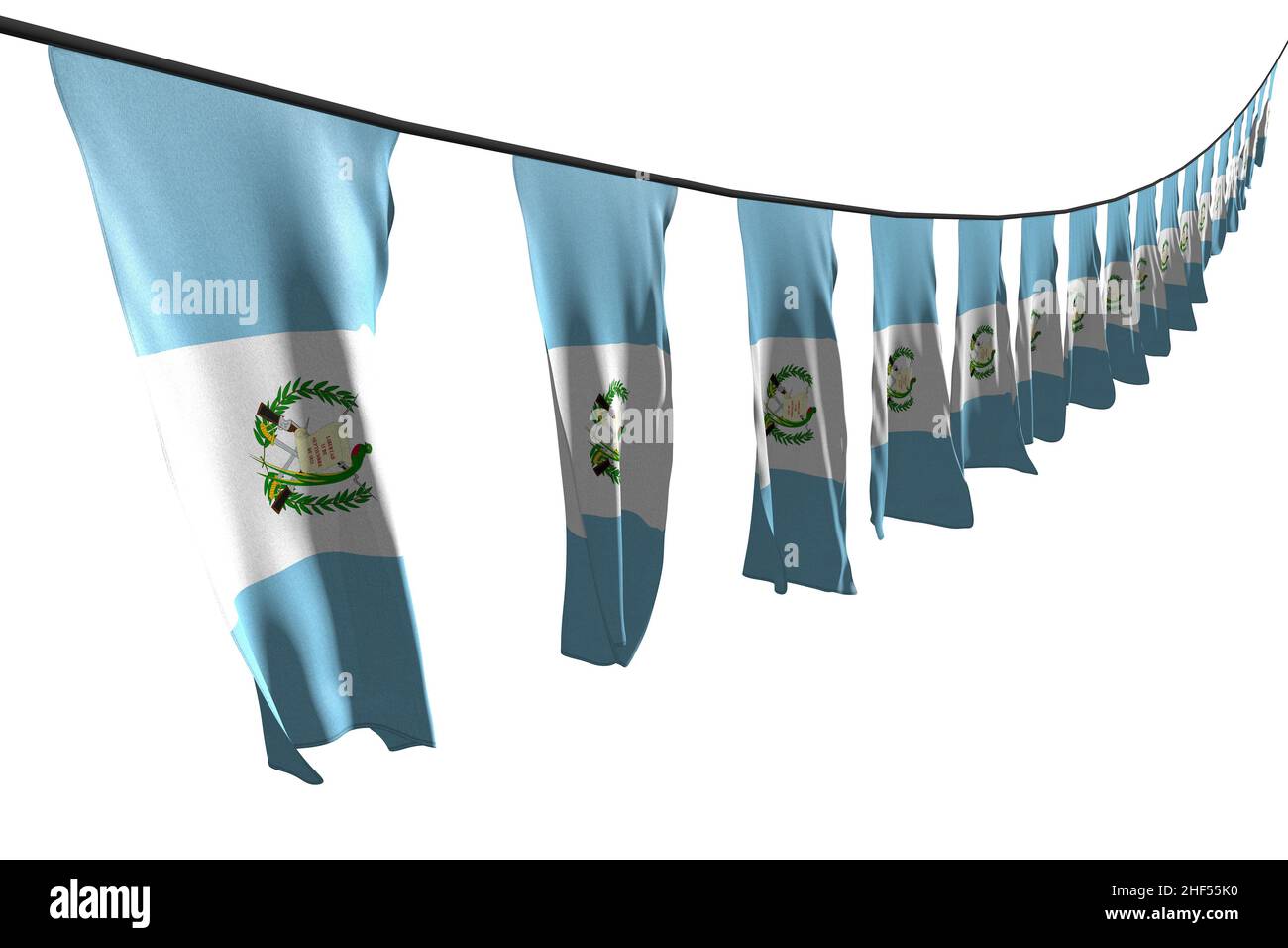 nice memorial day flag 3d illustration - many Guatemala flags or ...