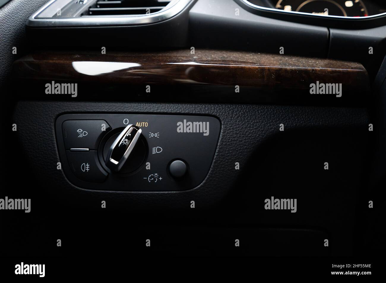 light control panel in a modern car close-up Stock Photo - Alamy