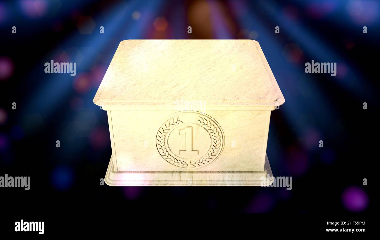 stone winners pedestal with colorful vivid backdrop - object 3D ...