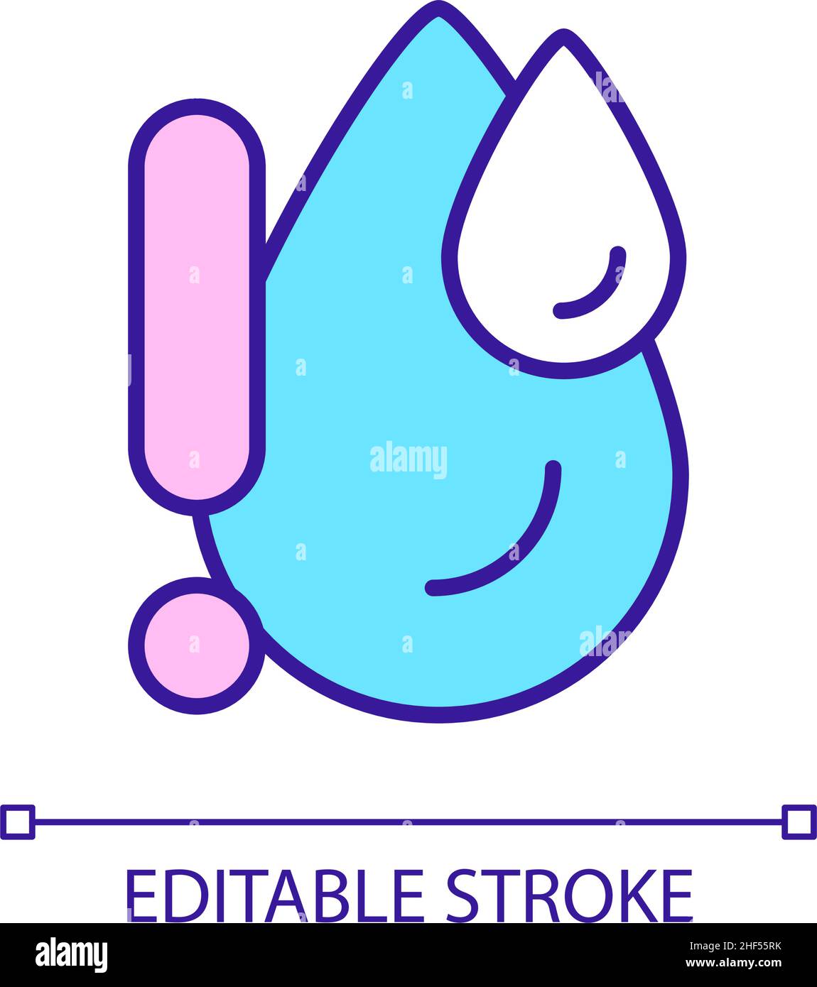 Prevent skin overhydration RGB color icon Stock Vector Image & Art - Alamy