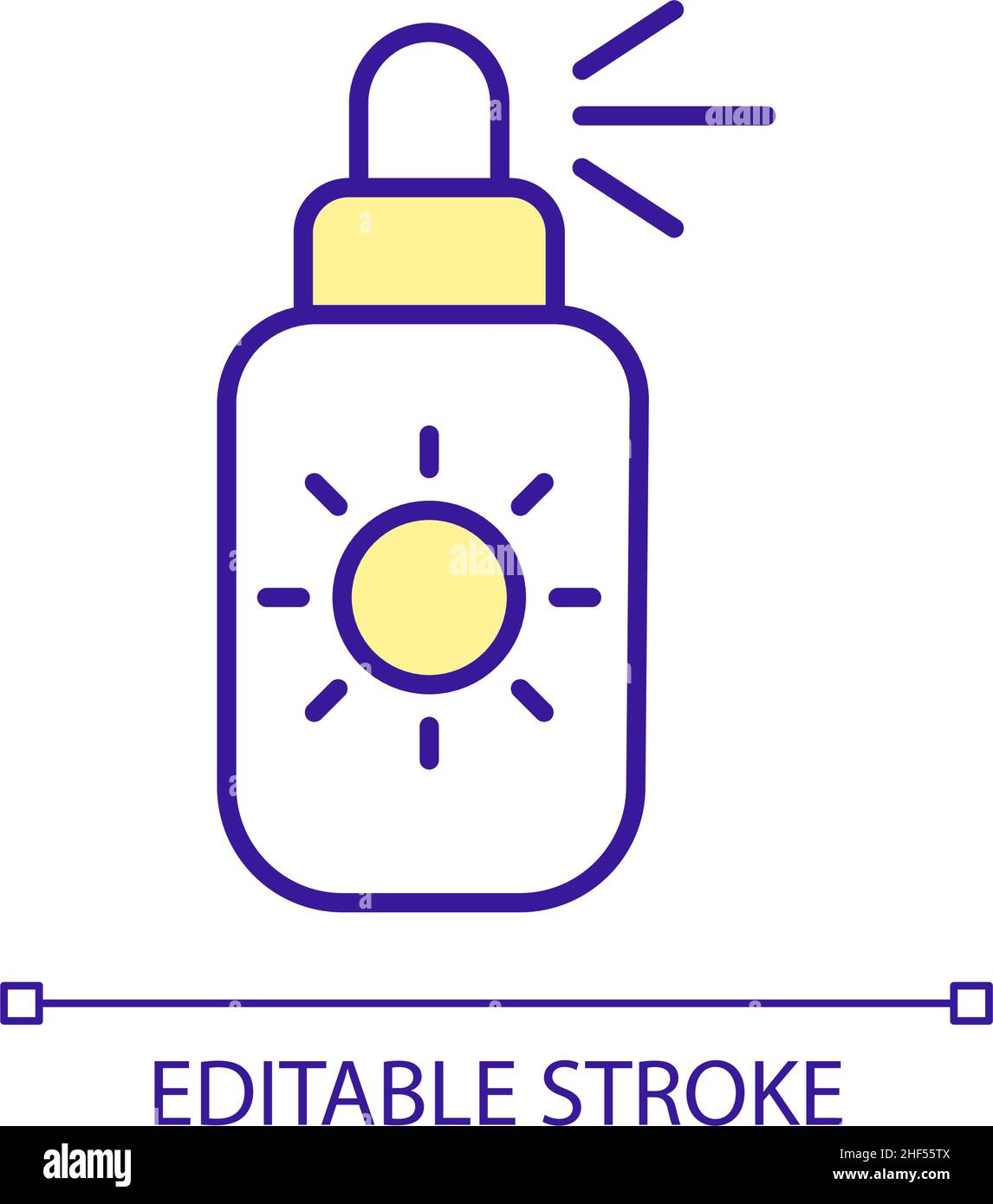 Protect skin with sunscreen RGB color icon Stock Vector Image & Art - Alamy