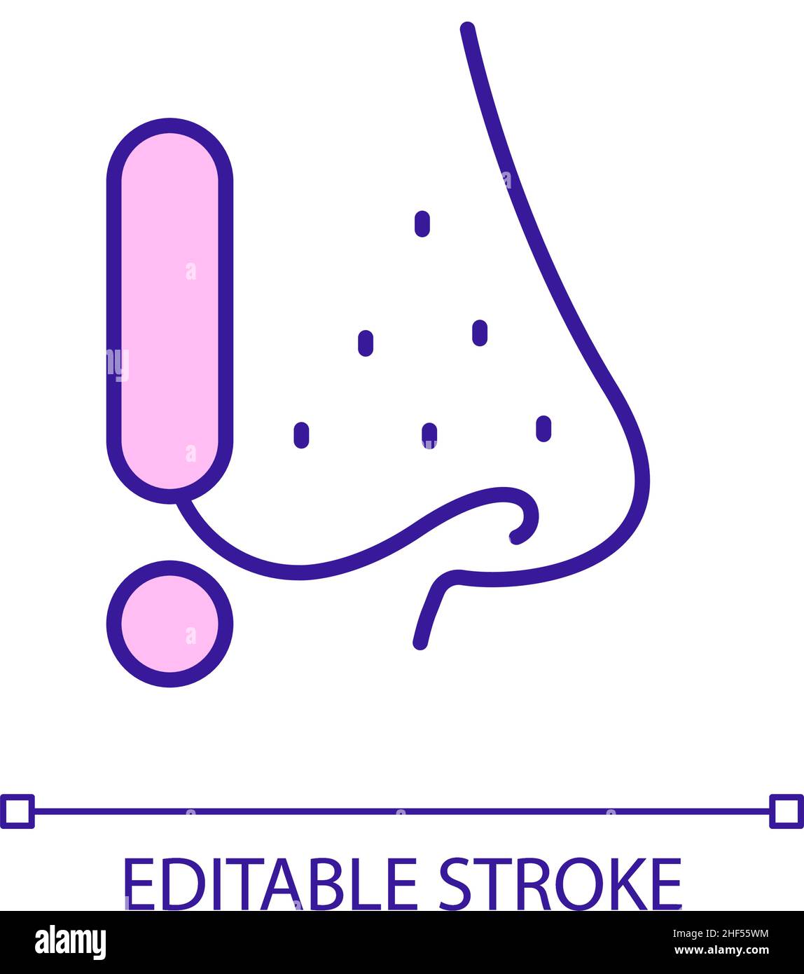 Enlarged pores on nose RGB color icon Stock Vector Image & Art - Alamy