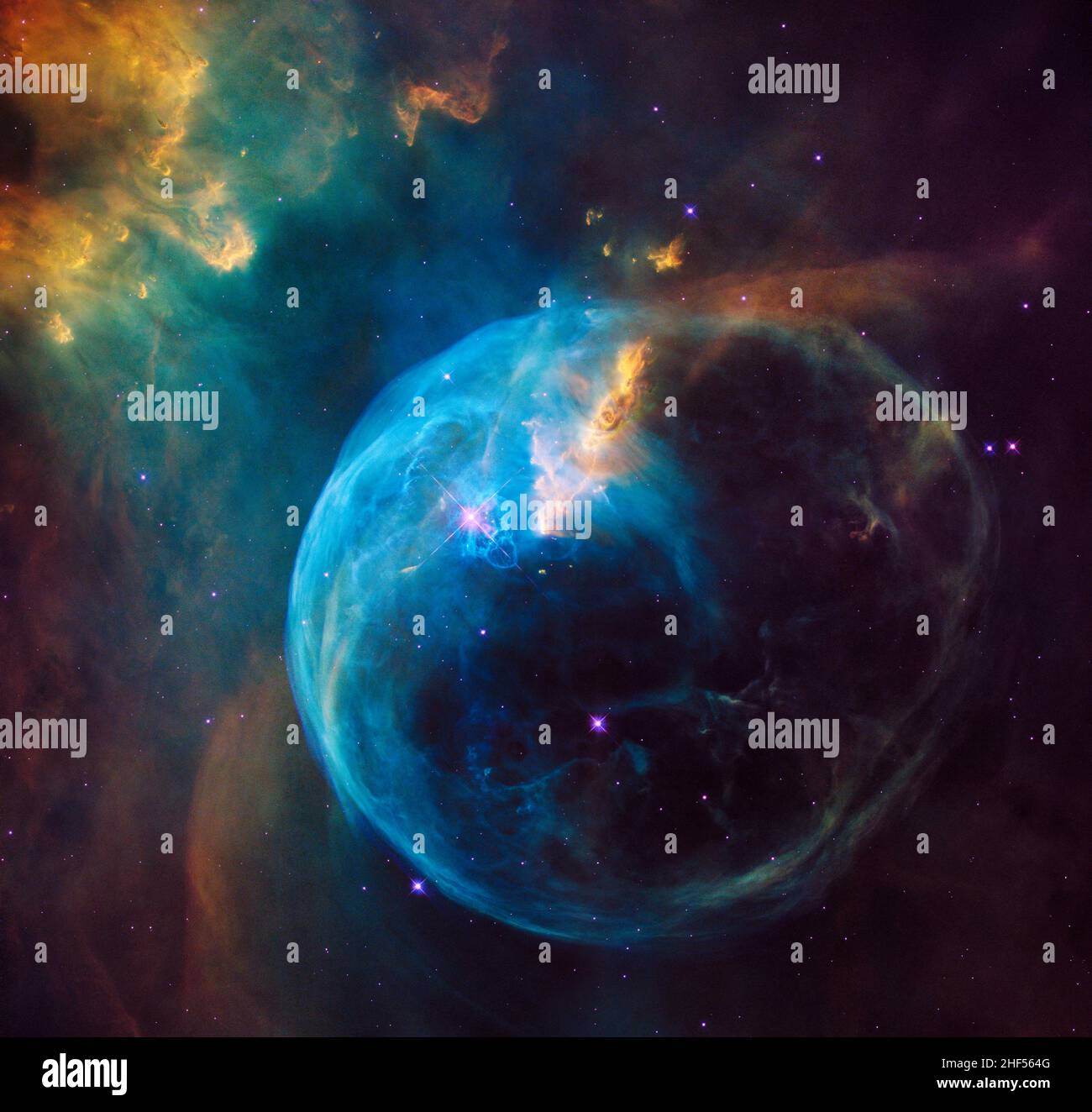 Hubble image of the Bubble Nebula, or NGC 7635, an enormous bubble ...