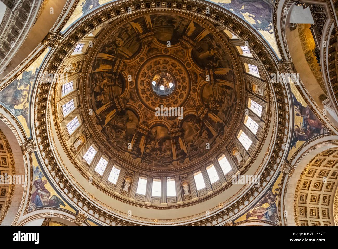 England, London, St. Paul's Cathedral, The Dome designed by Sir ...